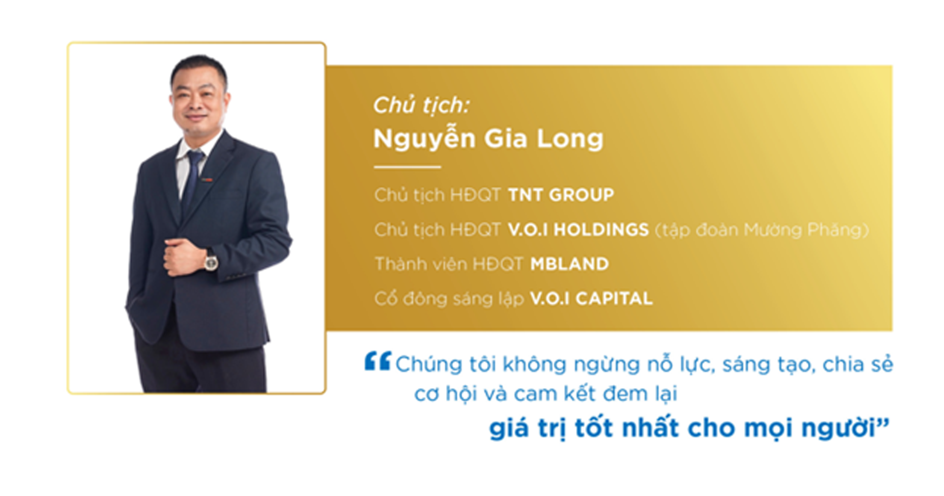 Chủ tịch Nguyễn Gia Long thành lập pháp nhân mới V.O.I CAPITAL. - V.O.I CAPITAL
